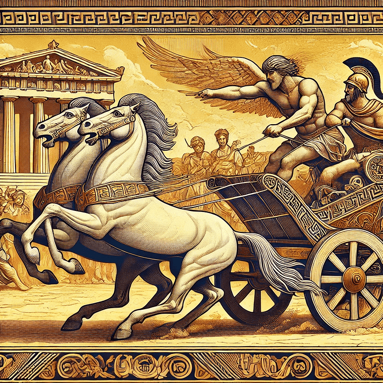 The Myth Of Pelops And His Chariot Race - Horses and Equestrianism