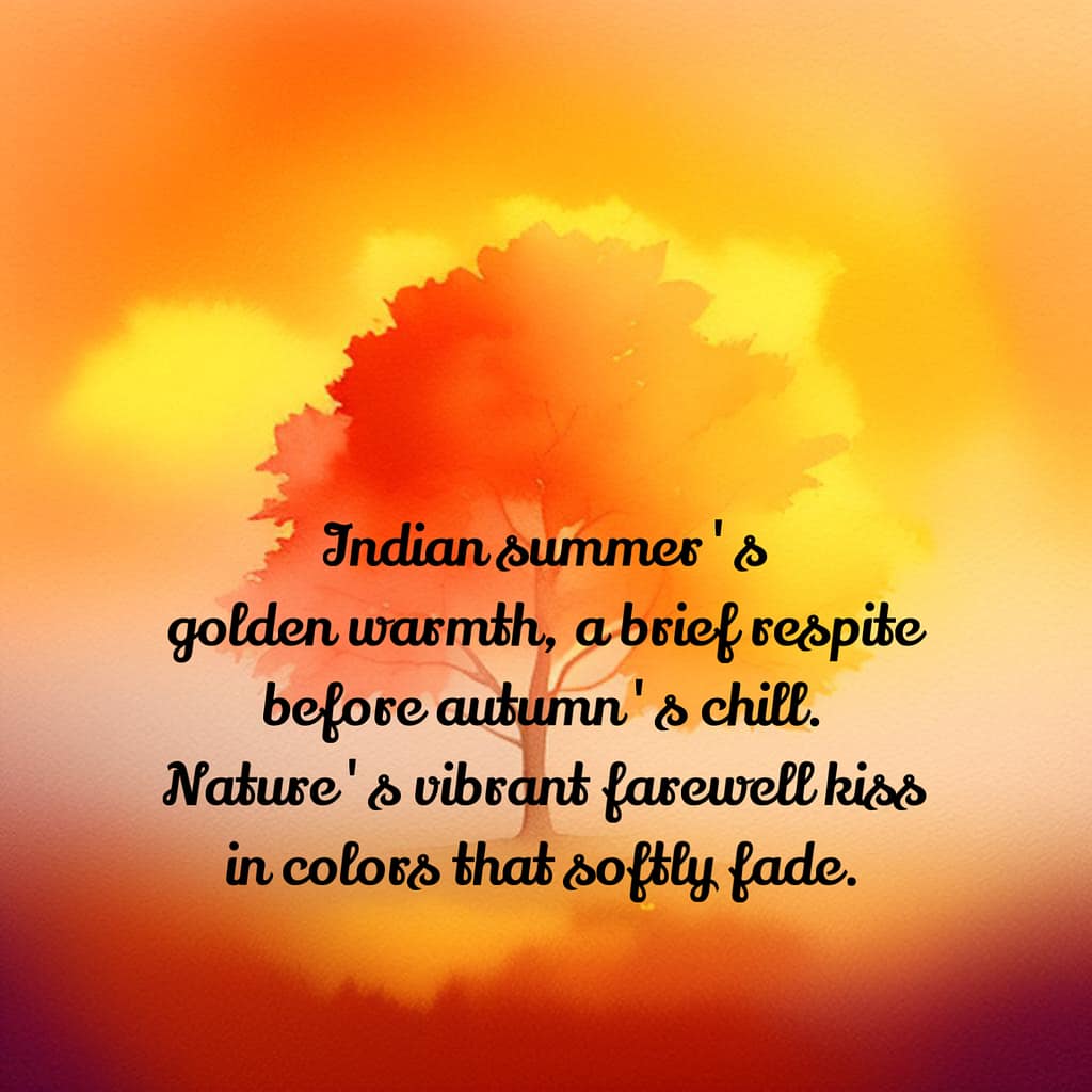 Ode to Indian Summer in poetic forms | Blog in peace with feather